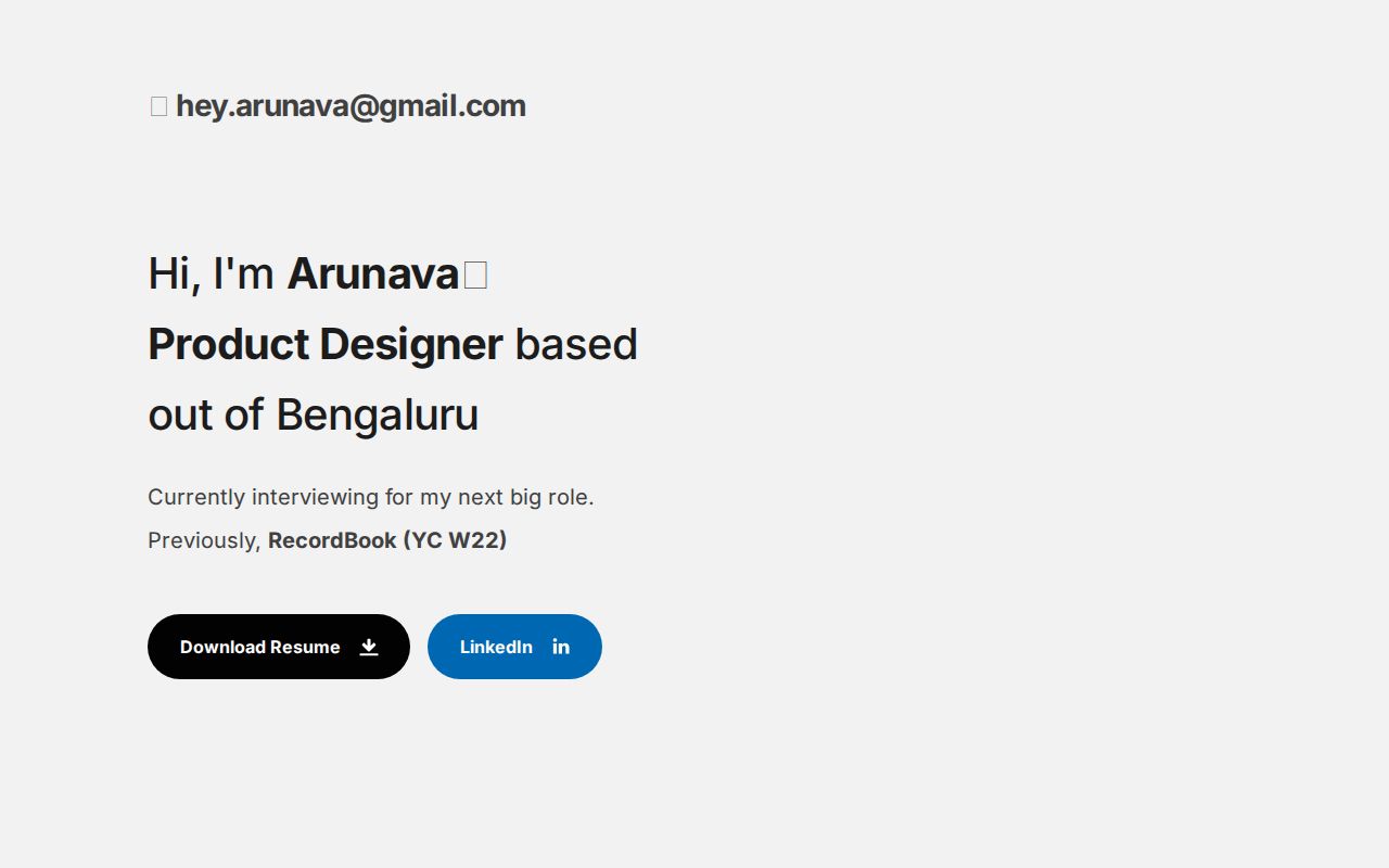 Arunava Das | Product Designer